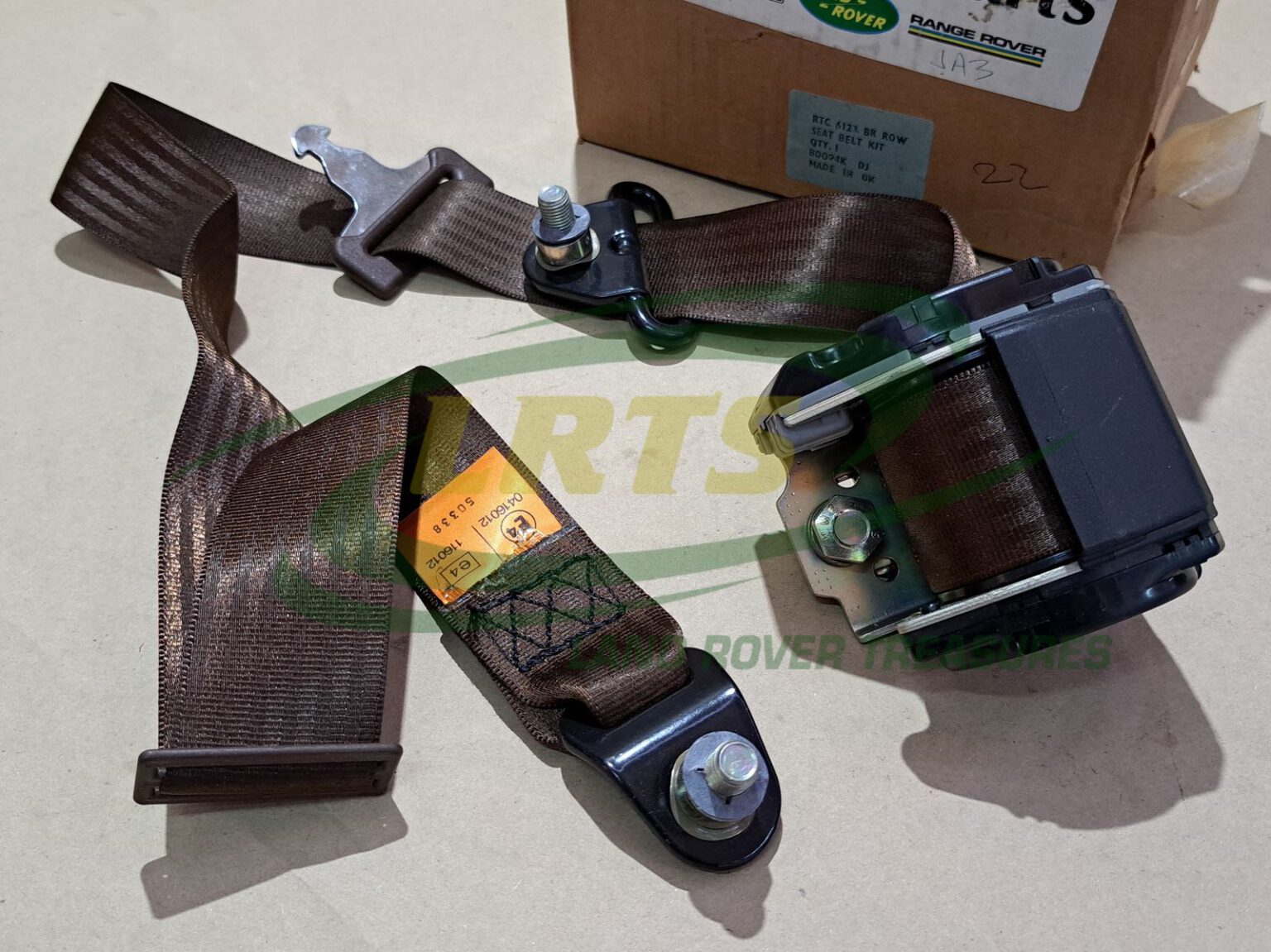 RTC6122BR BROWN BRUSHWOOD SEAT BELT KIT RH REAR LAND ROVER RRC - Land ...