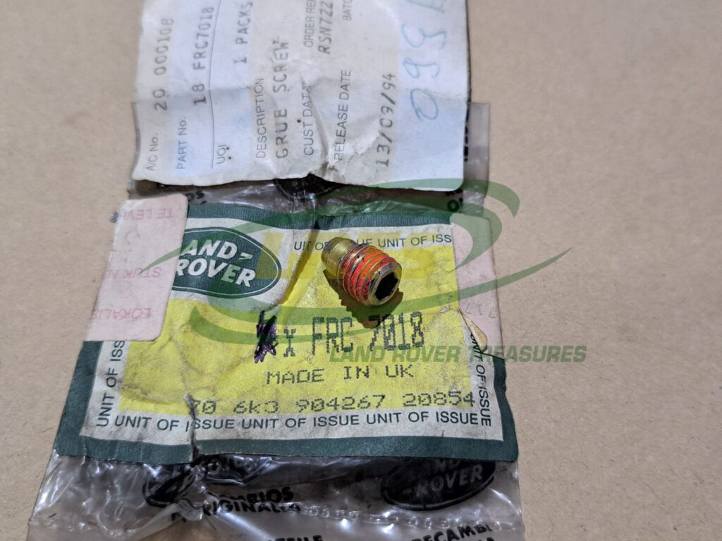 FRC7018 GRUB SCREW LT77/S & R380 LT85 & LT230 GEAR SELECTOR SHAFT LAND ...