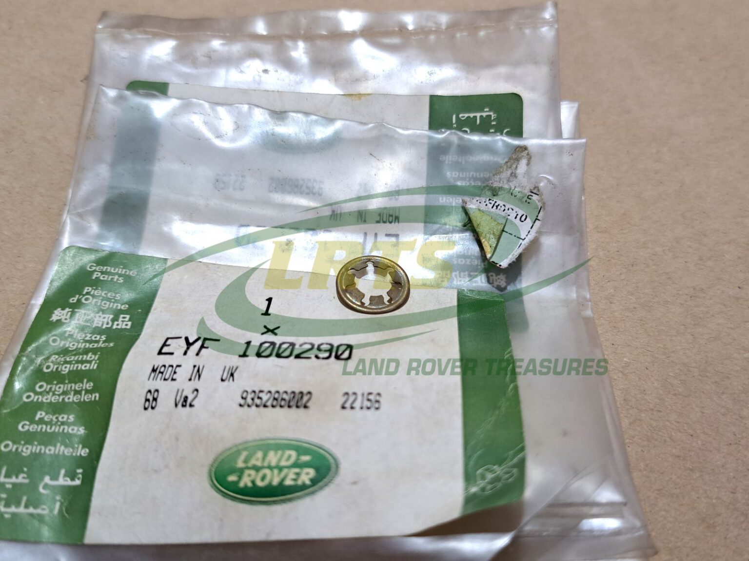 EYF100290 STARLOCK WASHER SUNROOF STOWAGE BAG LAND ROVER FREELANDER ...