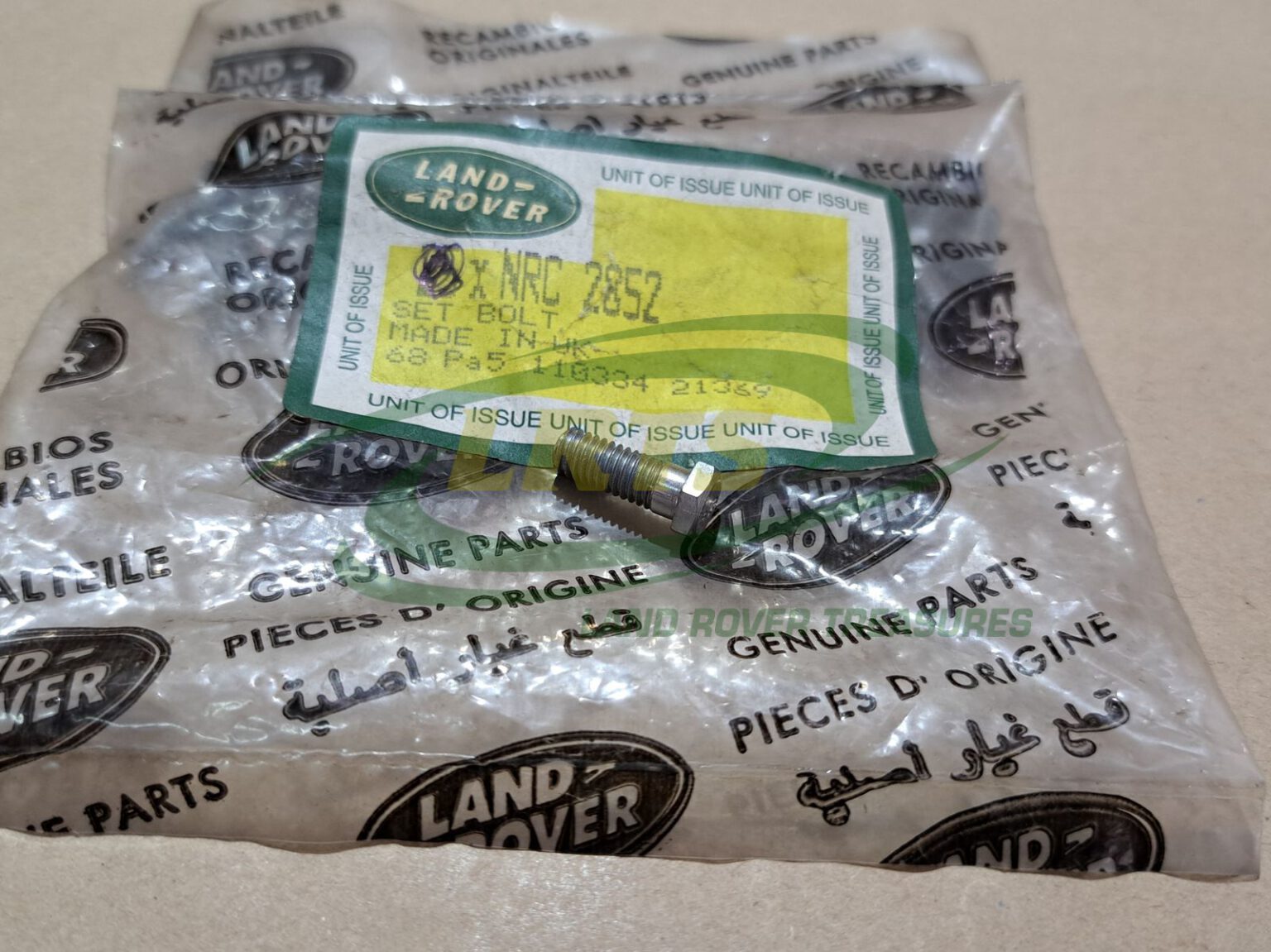 NRC2852 BOLT V8 STEERING RELAY LAND ROVER SERIES 3 - Land Rover ...