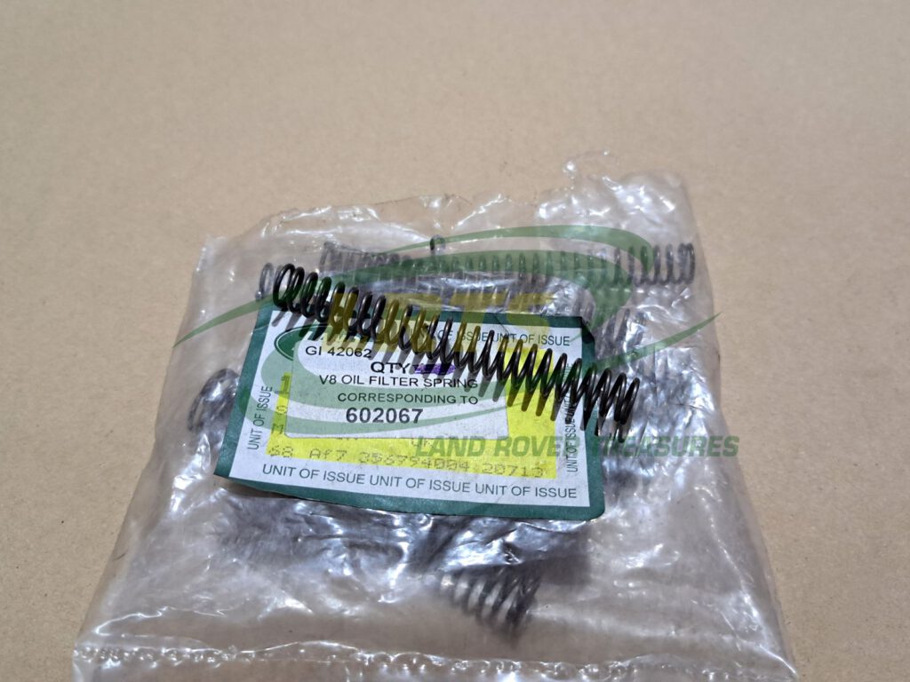 602067 RELIEF SPRING V8 OIL FILTER LAND ROVER SERIES 3 DEFENDER 101FWC ...